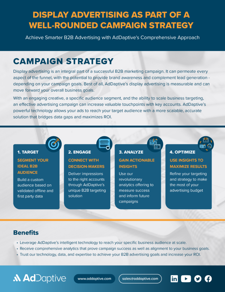 Display Advertising One-Sheet | AdDaptive
