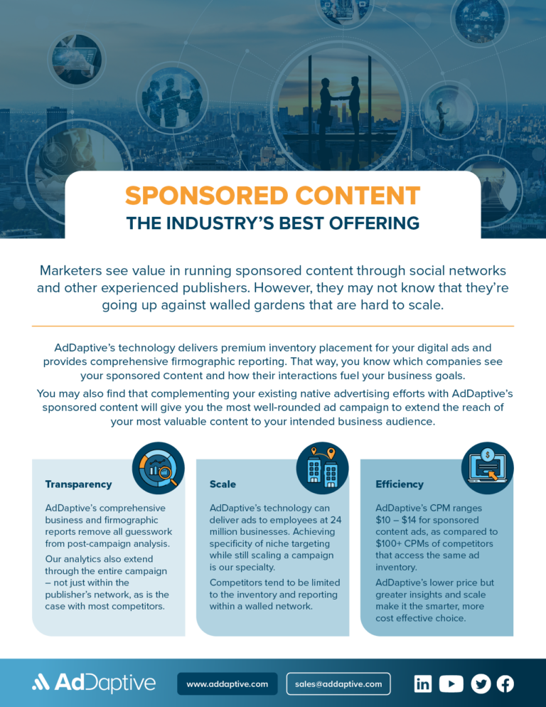 The Power Of B2B Sponsored Content | AdDaptive