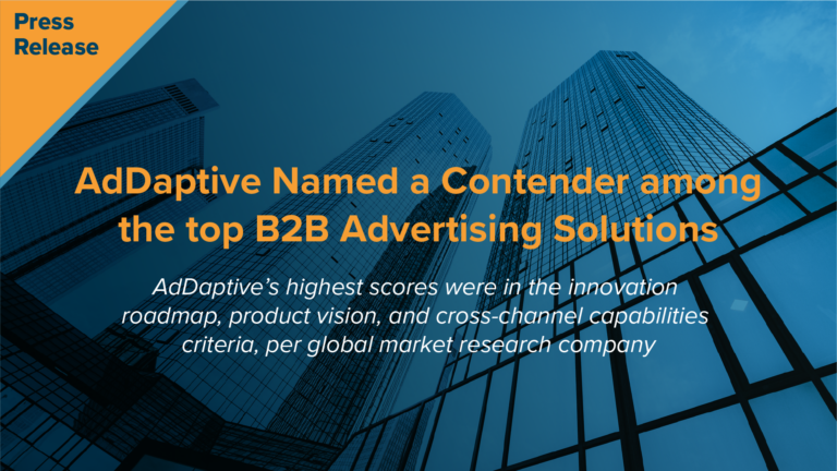 [PRESS RELEASE] AdDaptive Named a Contender among the top B2B Advertising Solutions | AdDaptive